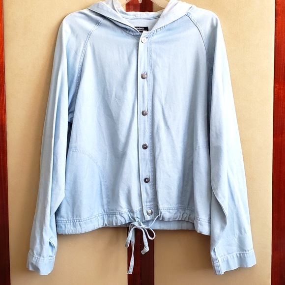 Lord & Taylor | Jackets & Coats | L T Perspectives Pale Blue Hoodie ...